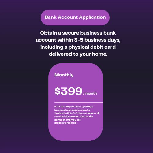 Bank Account Application - Eti Tax